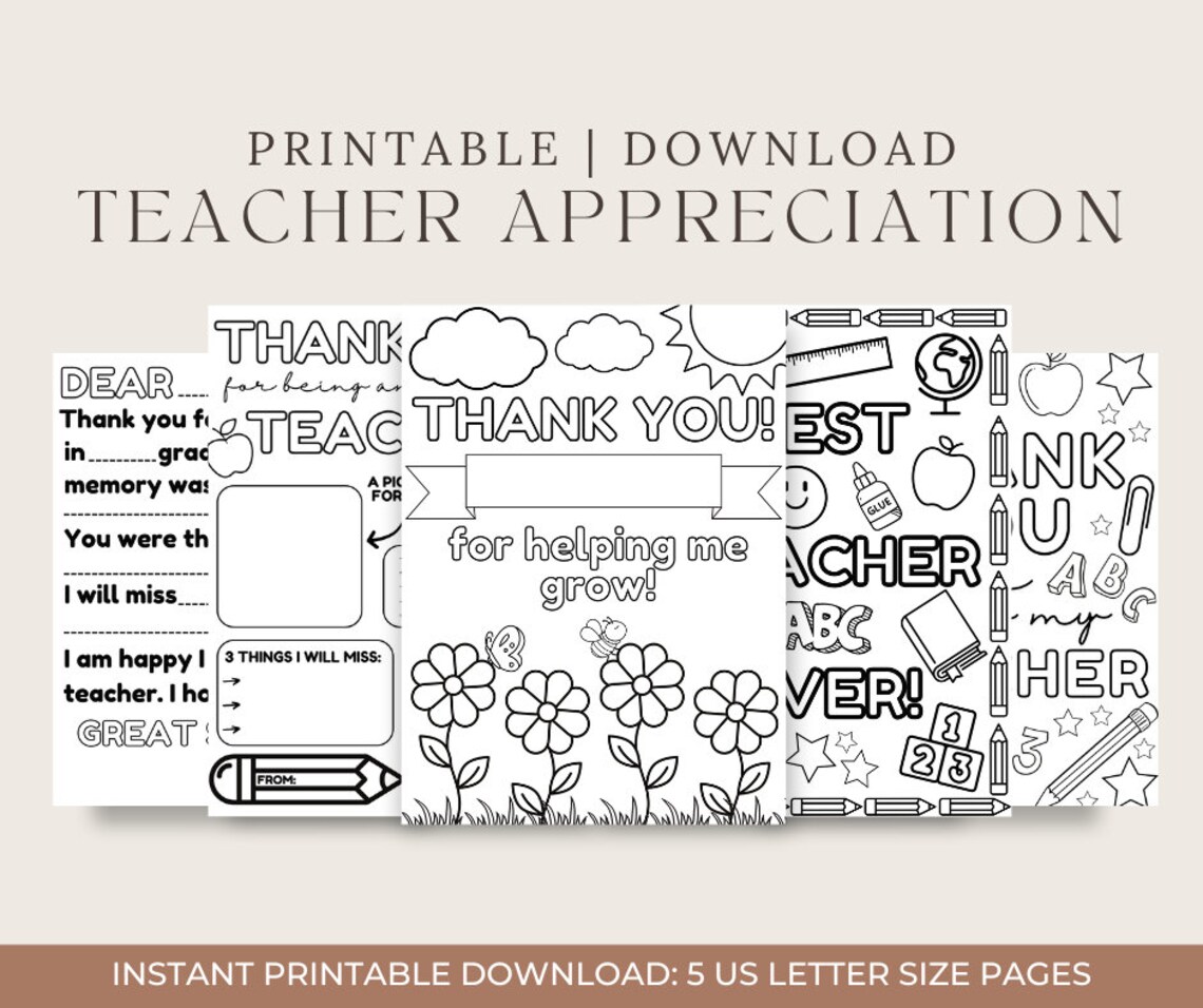 Printable and Downloadable Teacher Appreciation Coloring Pages, Teacher ...