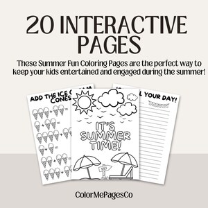 Printable and Downloadable Summer Fun Coloring Pages for Children and ...