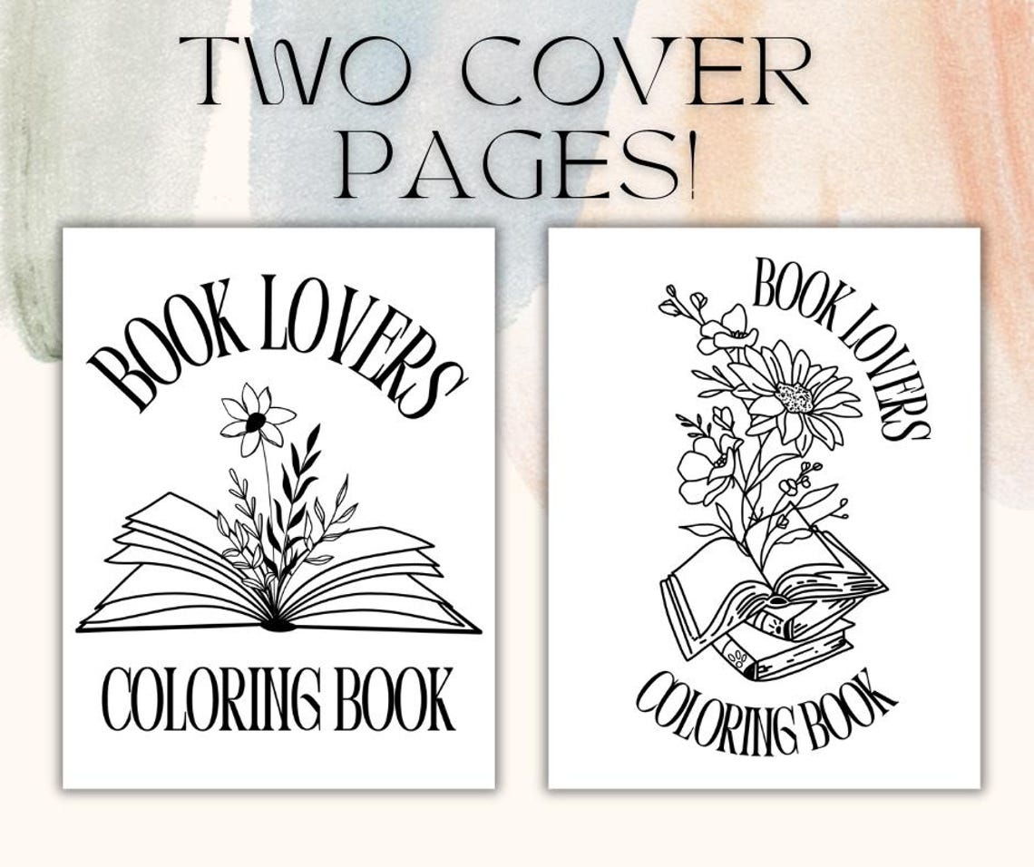 Book Lovers Adult Coloring Sheets | Printable Reading Lover Pages ...