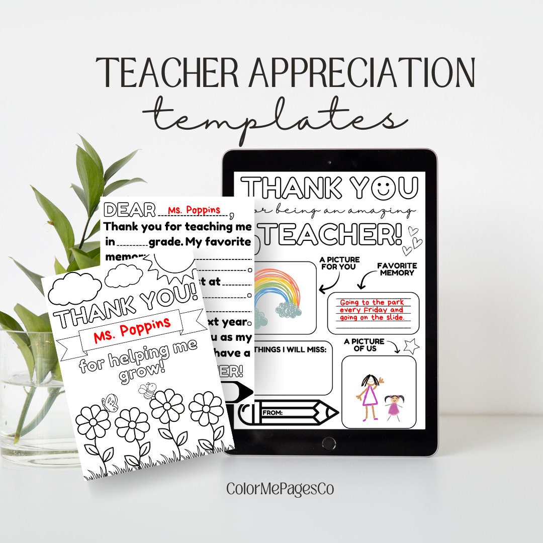 Printable and Downloadable Teacher Appreciation Coloring Pages, Teacher ...