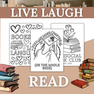 Book Lovers Adult Coloring Sheets | Printable Reading Lover Pages ...