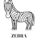 Printable Zoo Animals Coloring Pages Sheets, Digital Download Coloring ...