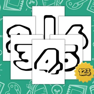 Alphabet & Numbers Printable Coloring Pages | Digital Download for ...