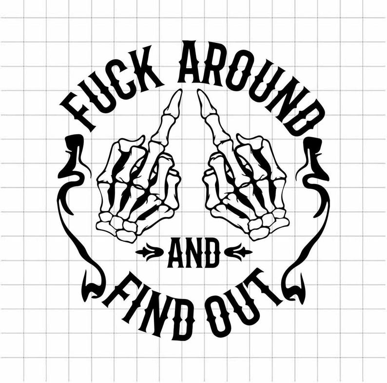 FAFO Skull Middle Finger Svg/digital File - Etsy