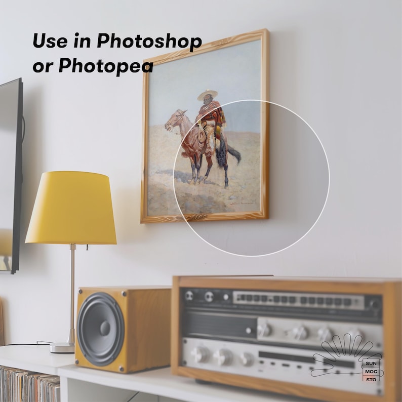 Retro Hi-fi System Wooden Frame Mockup, Modern Aesthetic (PSD File) - Etsy