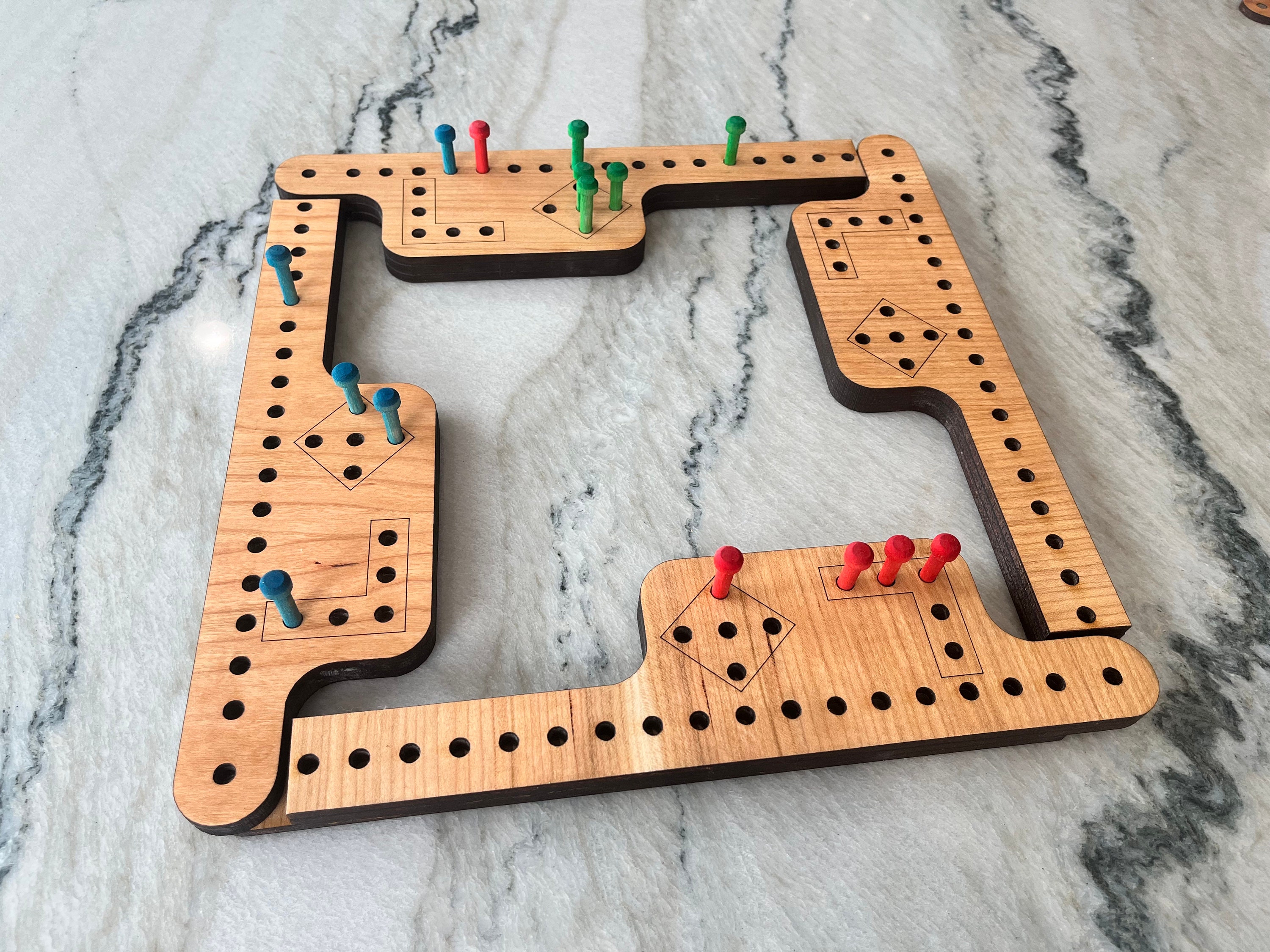 Travel Size Pegs & Jokers Wooden Game With Rules “cheat Sheet”. - Etsy