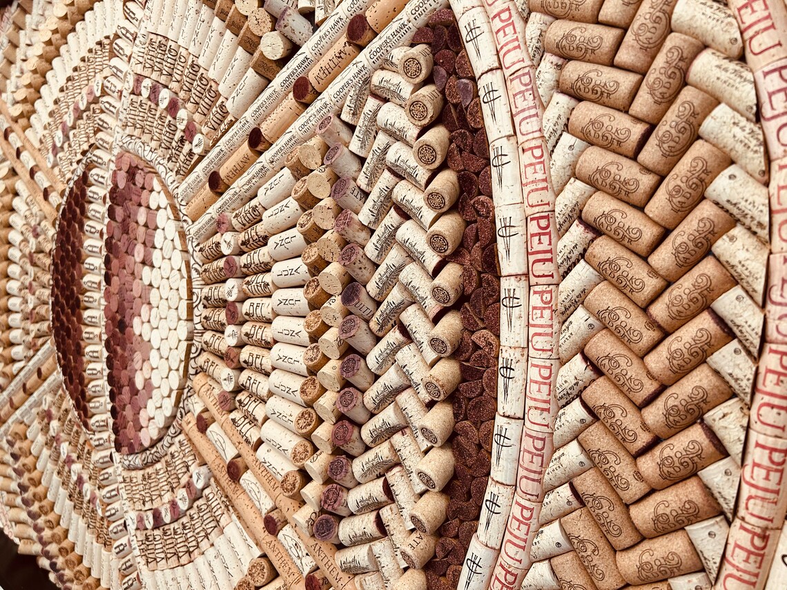 Recycled Abstract Wine Cork Wall Art Sculpture Framed Art Hotel ...