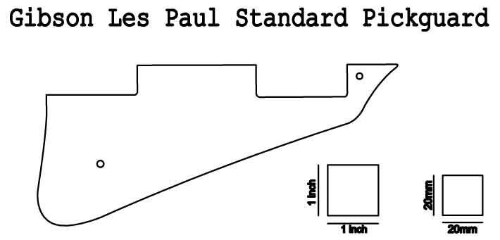 Gibson Les Paul Standard Pickguard File in the Formats Svg, Pdf, Dxf ...