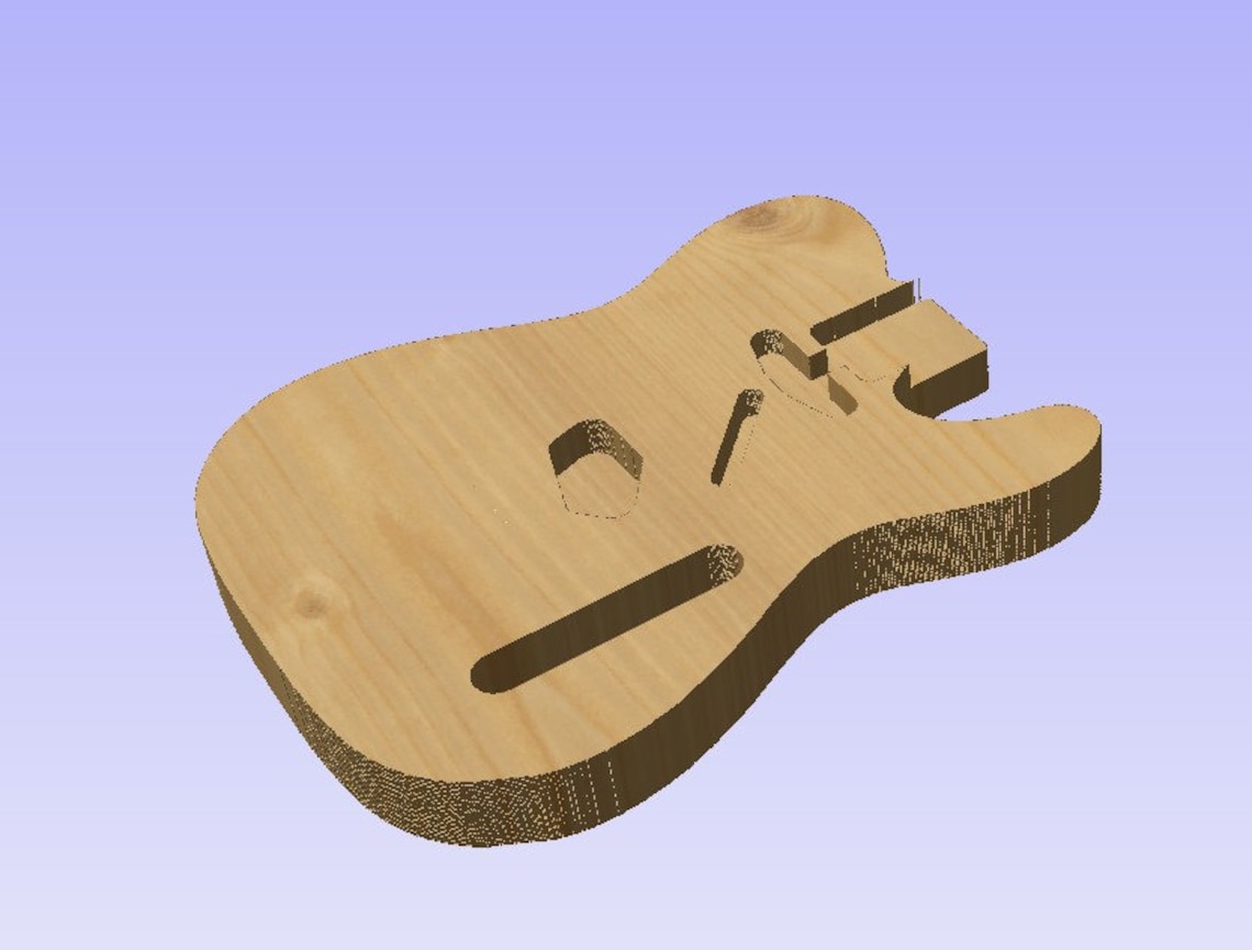 1952 Fender Telecaster Body and Pickguard Plan Svg, Pdf, Dxf, Crv ...