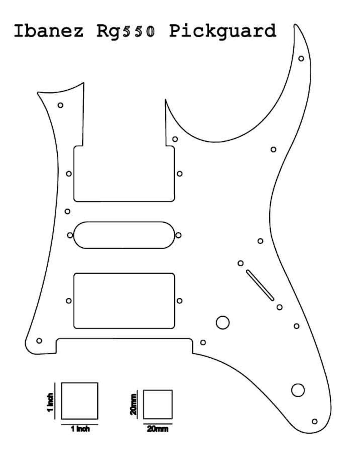 Ibanez RG550 Pickguard File Svg, Ai, Pdf, Dxf, Crv3d, and Crv. - Etsy