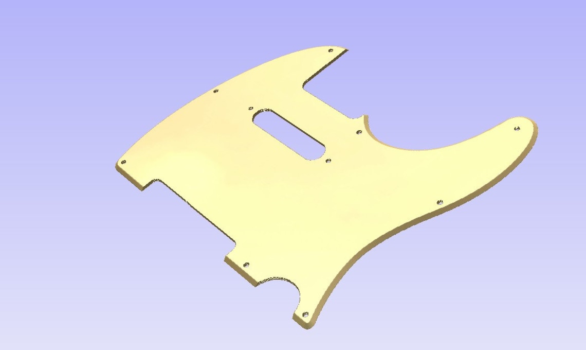 Fender Telecaster Pickguard File in the Formats Svg, Pdf, Dxf, Crv3d ...