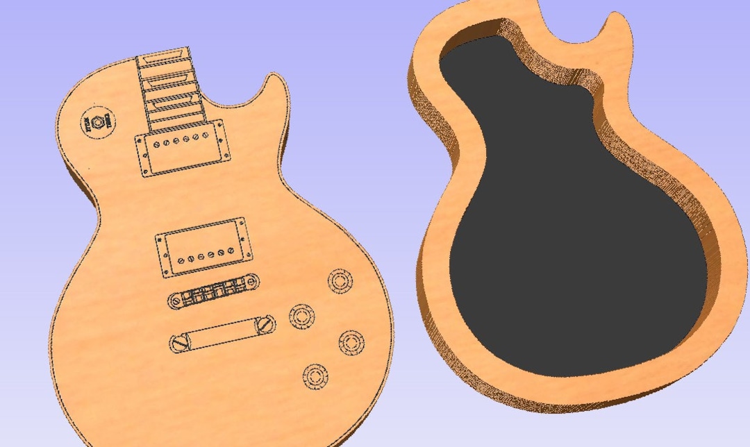 Gibson Les Paul Parts Tray Svg Dxf Pdf Crv Crv3d Files Cnc Download - Etsy