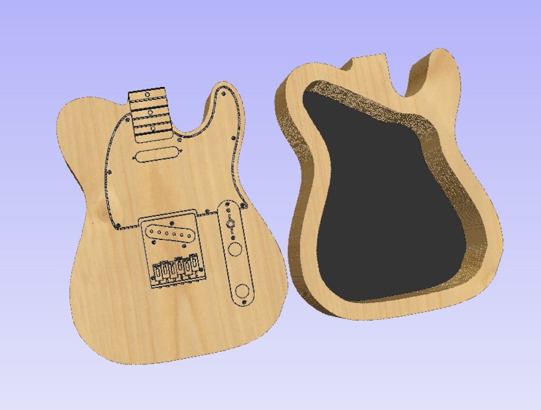 Fender Telecaster Parts/pick Tray SVG DXF PDF Crv Crv3d Files Download ...