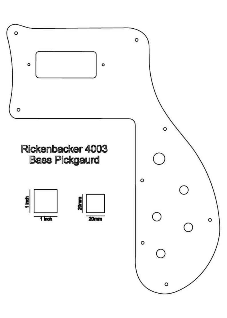 Rickenbacker 4003 Bass Pickguard File in the Formats Svg, Pdf, Dxf ...