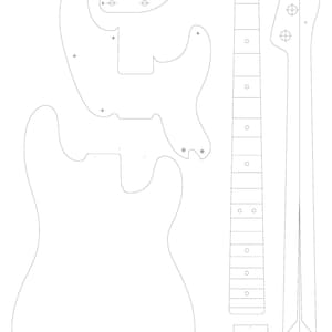 1951 Fender Tele Bass Plans Files Format Svg, Dxf, Pdf for Cnc - Etsy