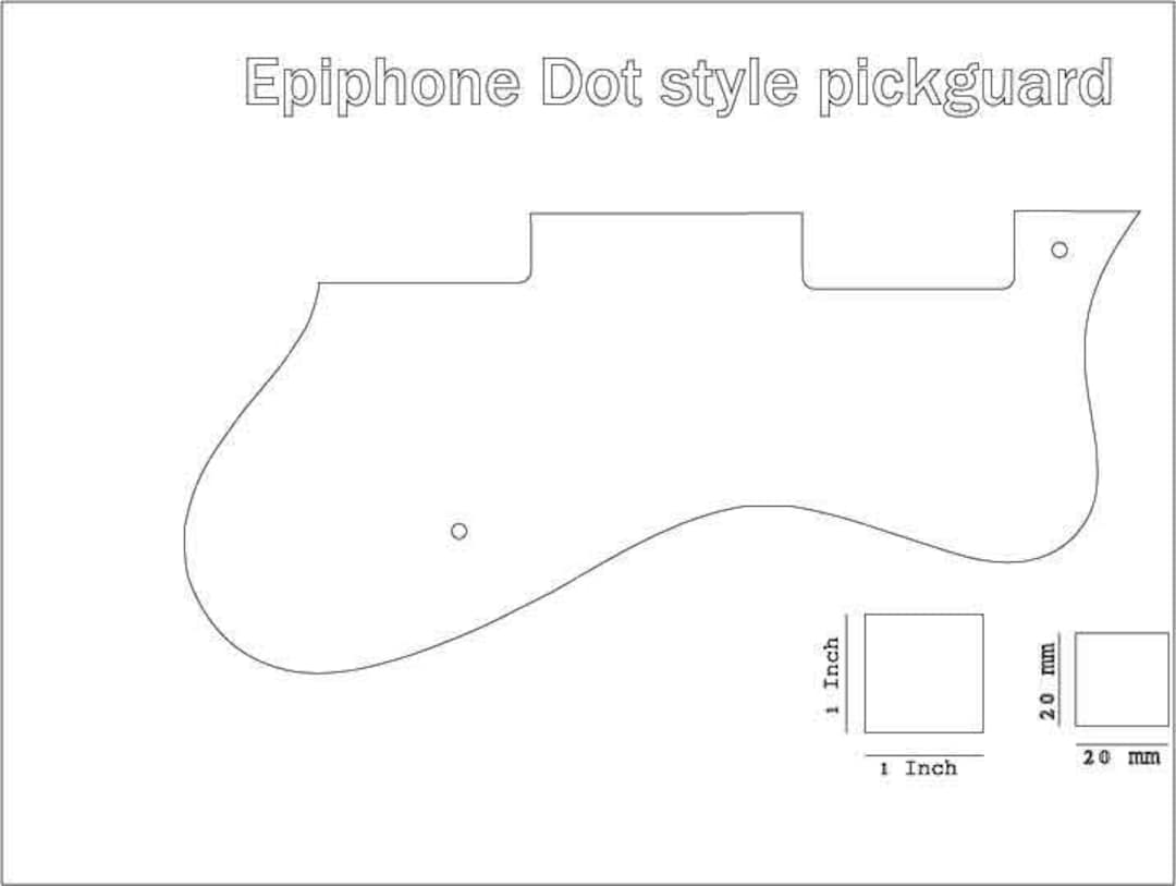 Epiphone Dot Standard Pickguard File in Svg, Dxf, Pdf, CRV3D and CRV - Etsy