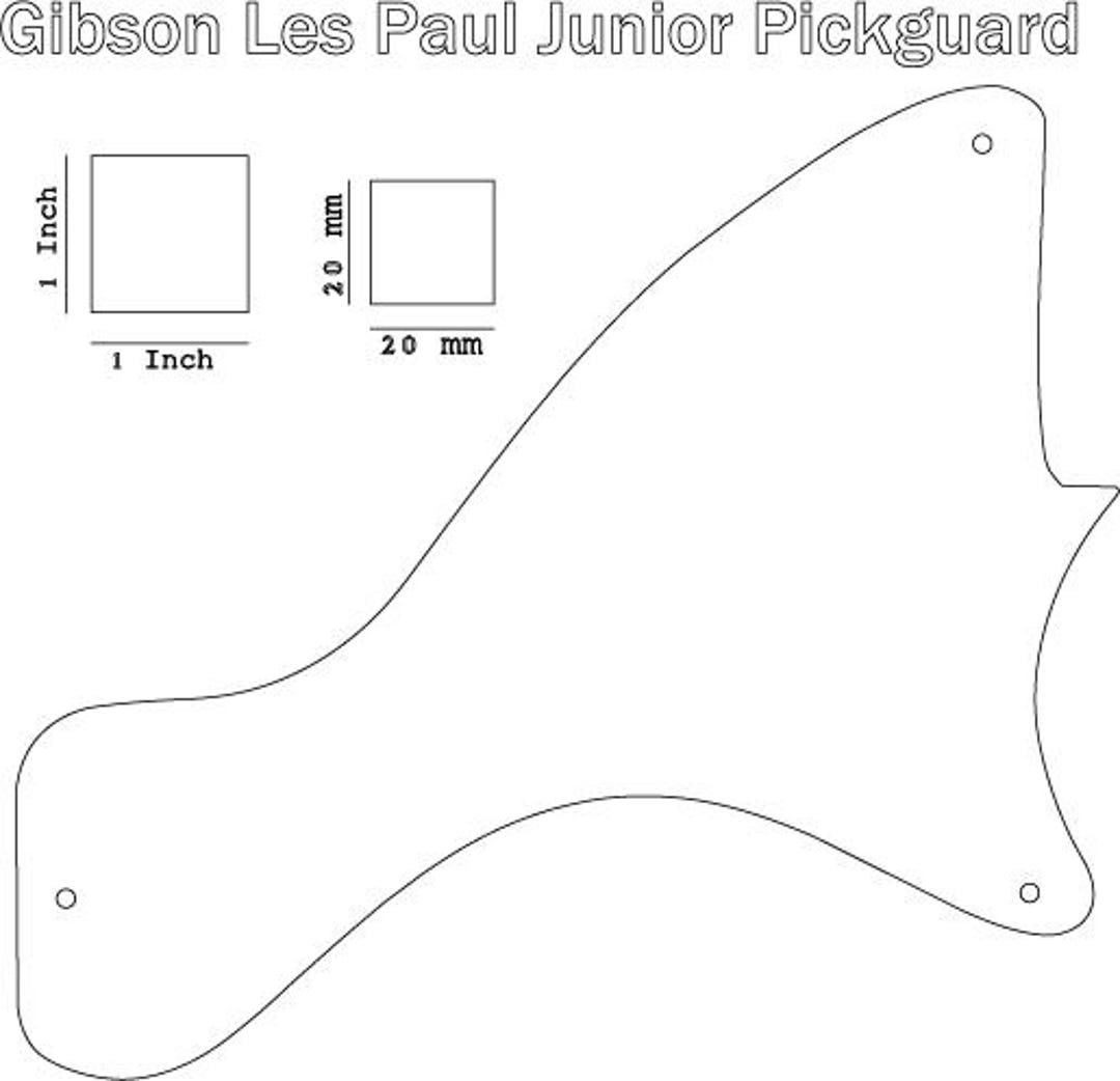 Gibson Les Paul Junior Scratchplate Files Svg, Dxf, Pdf, Crv3d, Crv - Etsy