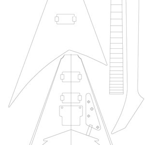Jackson Rhoads Guitar Plans File Svg, Dxf and Pdf for Print / Template ...
