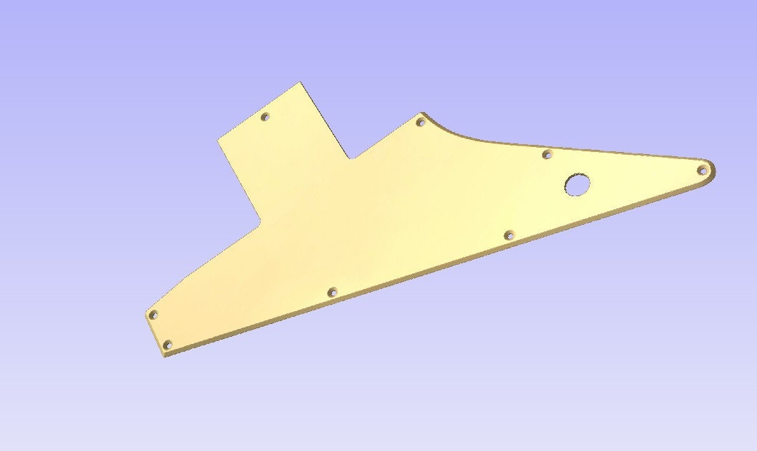 Gibson Explorer Pickguard File in the Formats Svg, Pdf, Dxf, Crv3d, and ...