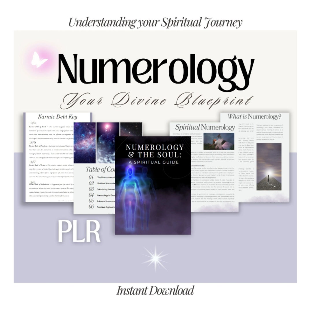 Spiritual PLR NUMEROLOGY Guide Digital Download With Private Label ...