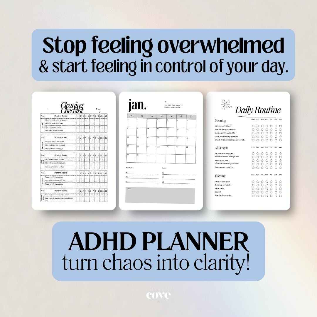 2025 Adult ADHD Planner | 2025 Digital Planner | Notion Journal ...