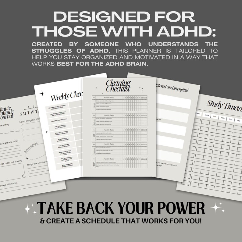Adult ADHD Planner | 2025 Digital Planner | Adhd Organizer | Adhd ...