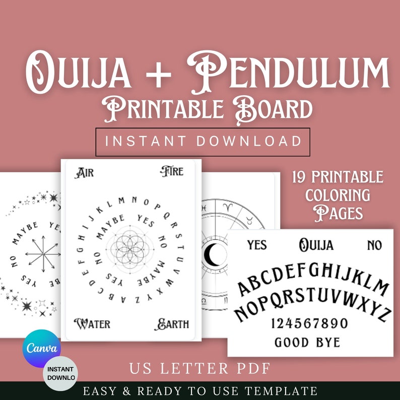 Spiritual Coloring Pages for Adults | Witchy Tarot Witchcraft Grimoire ...