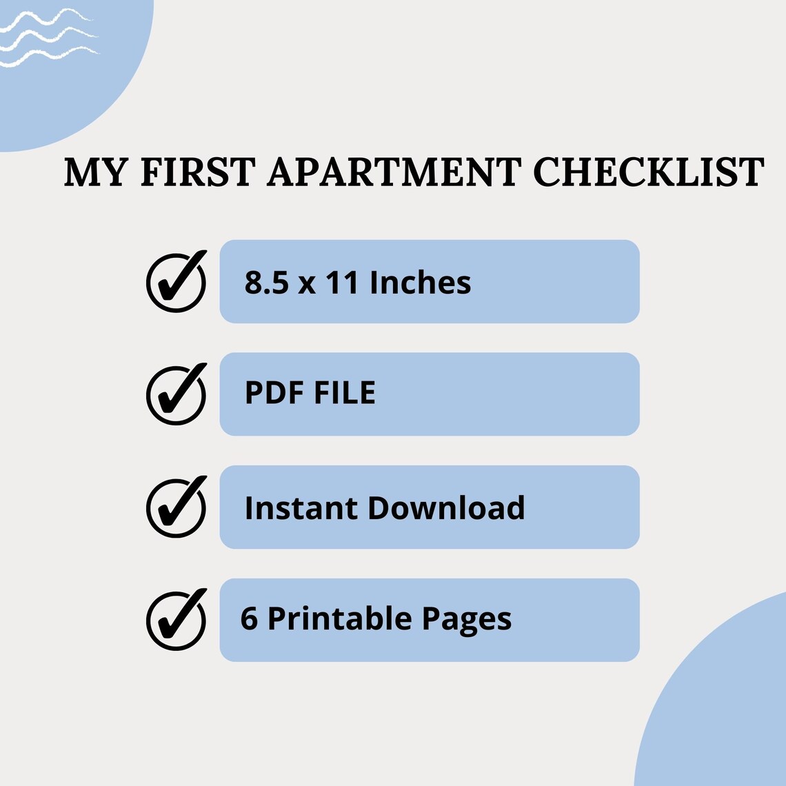 First Apartment Checklist for Moving | New Home Shopping Checklist ...