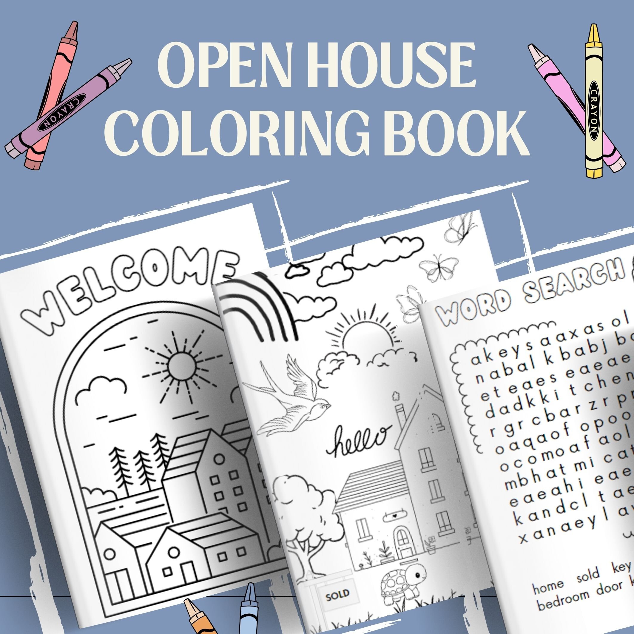 Open House Kids Coloring Book & Activity Book for Realtors and Real ...