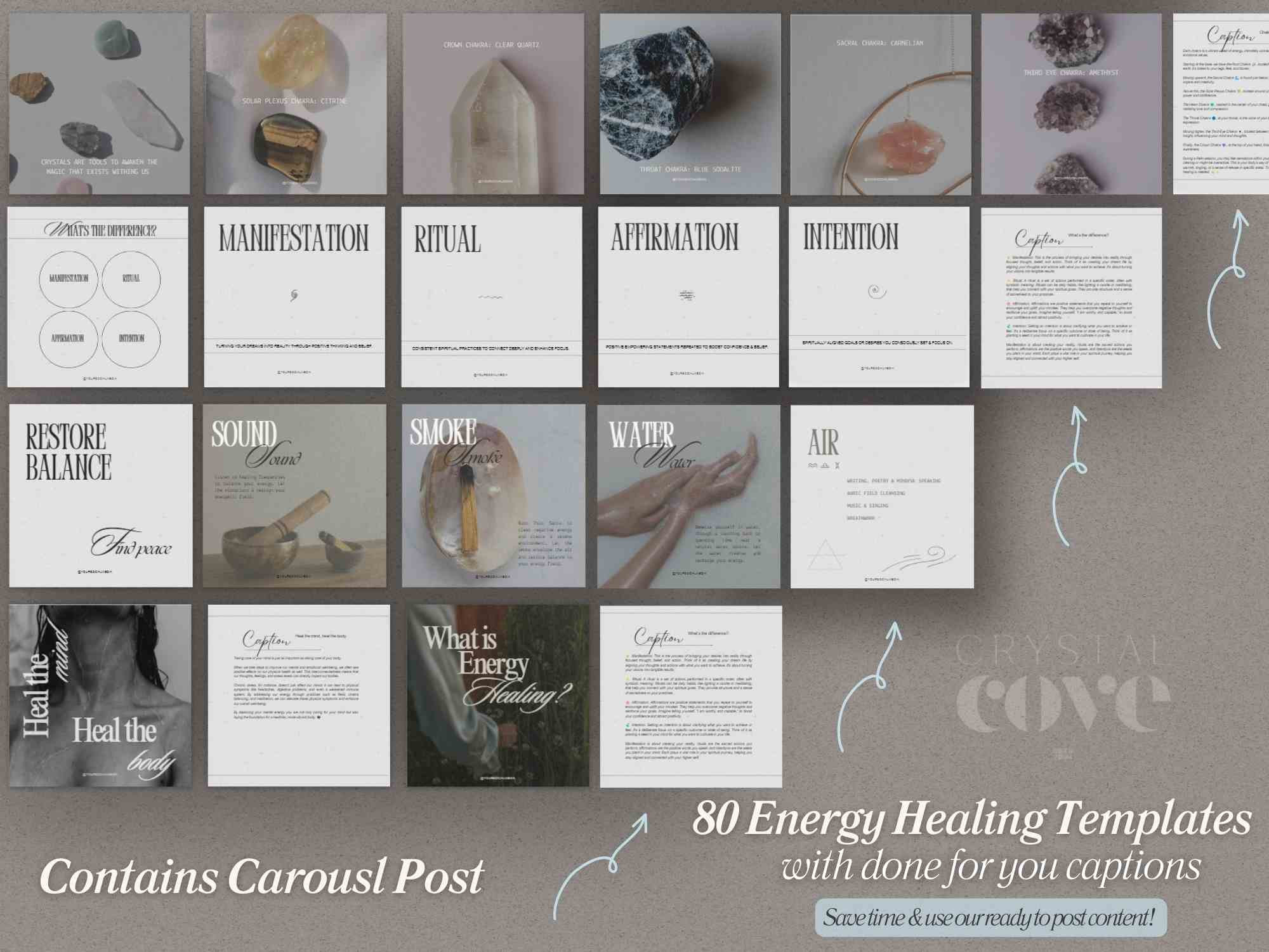 Energy Healing Templates for Instagram | Reiki Holistic Coach ...