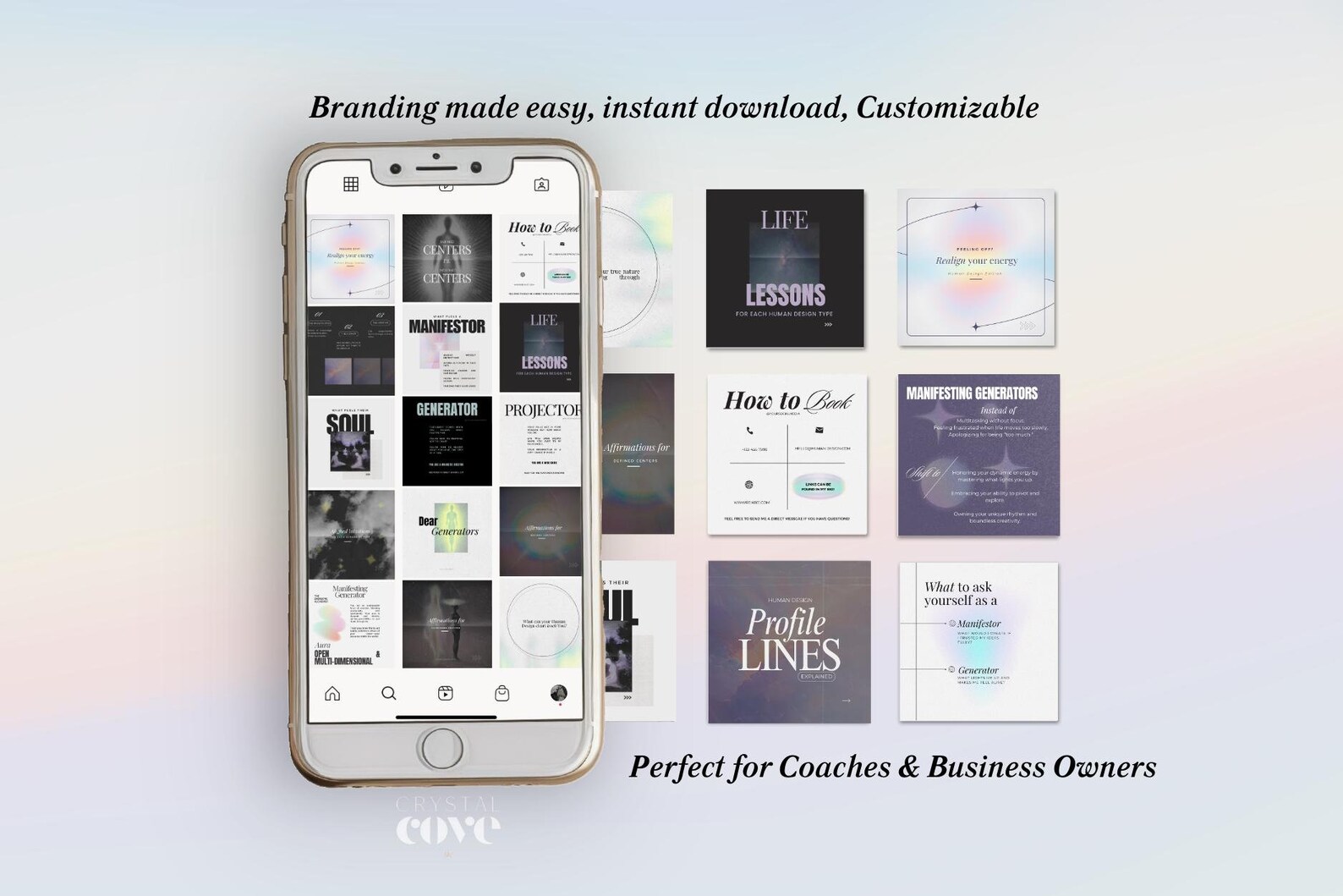 Spiritual Templates for Instagram | Human Design Coach, Editable Canva ...