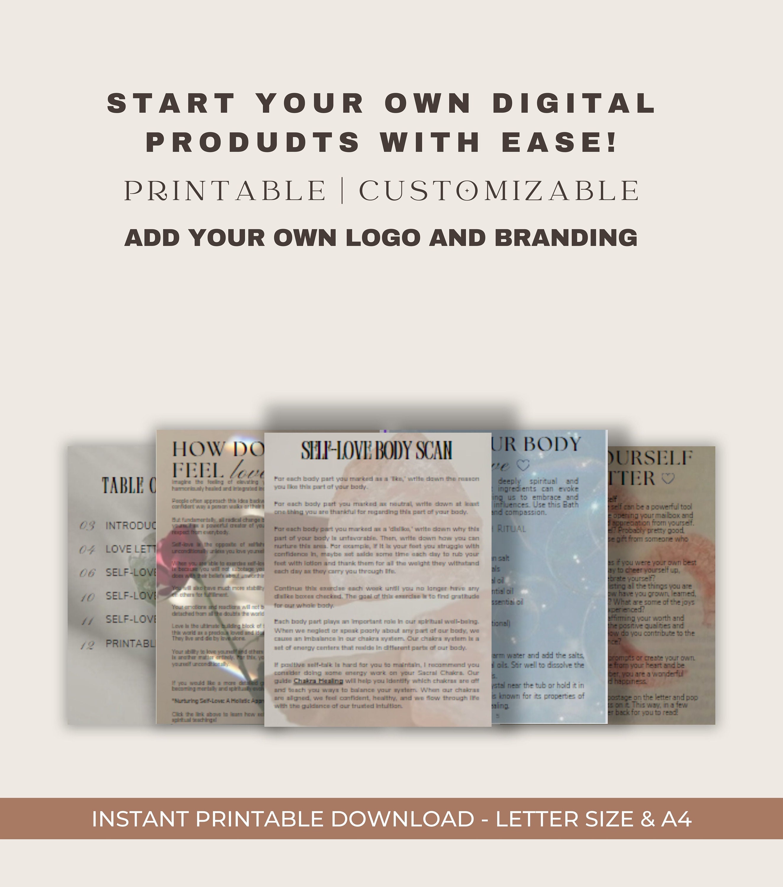 Self Love Workbook With PLR Digital Product | Coaching Lead Magnet ...