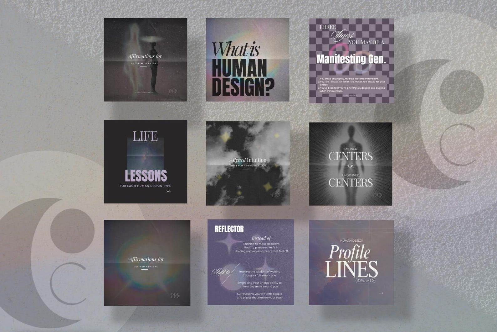 Spiritual Templates for Instagram Human Design Coach, Editable Canva ...
