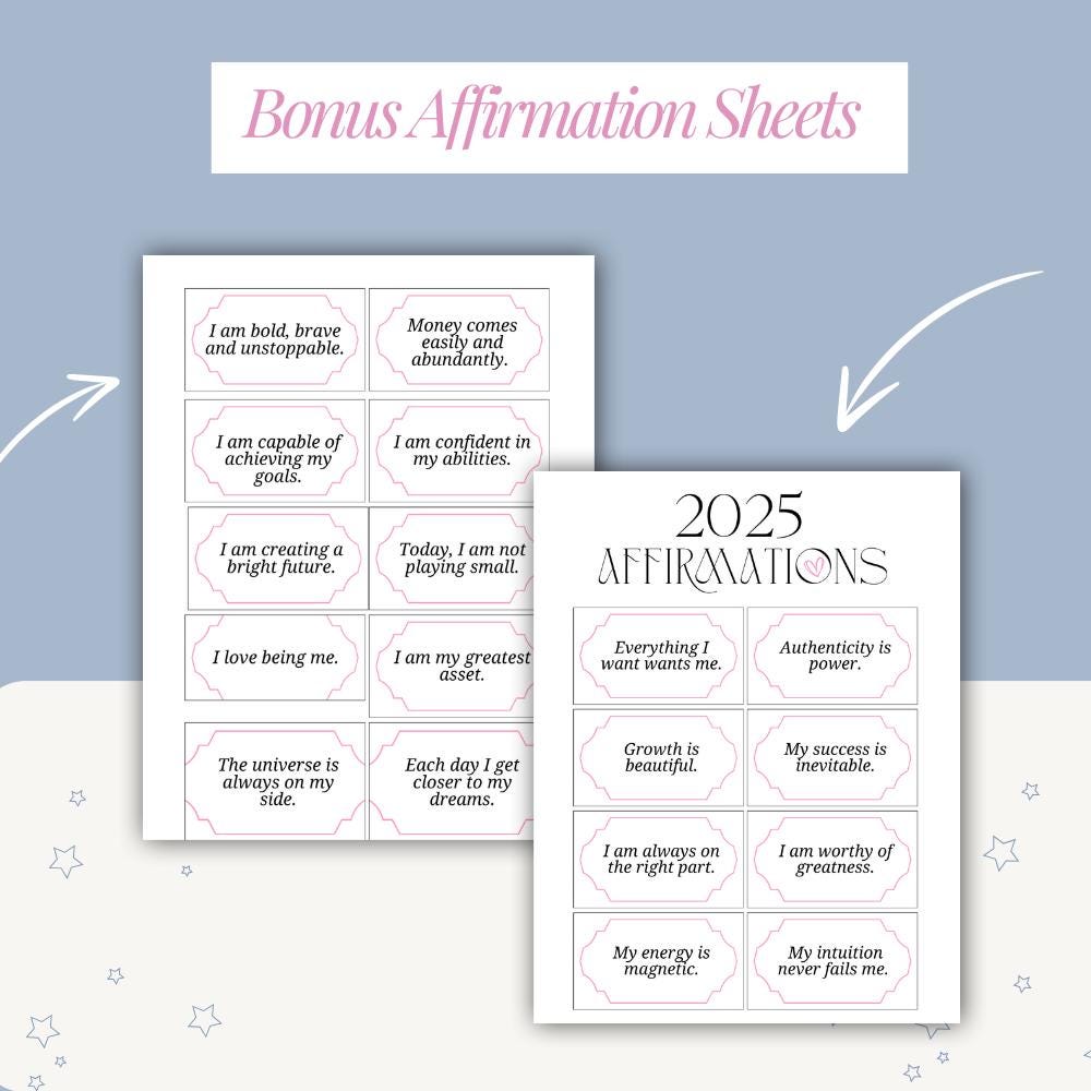 2025 Printable Planner Template | 2025 Goals List | Goal Planning ...