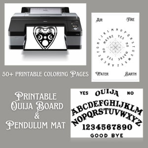 Spiritual Coloring Pages for Adults | Witchy Tarot Witchcraft Grimoire ...