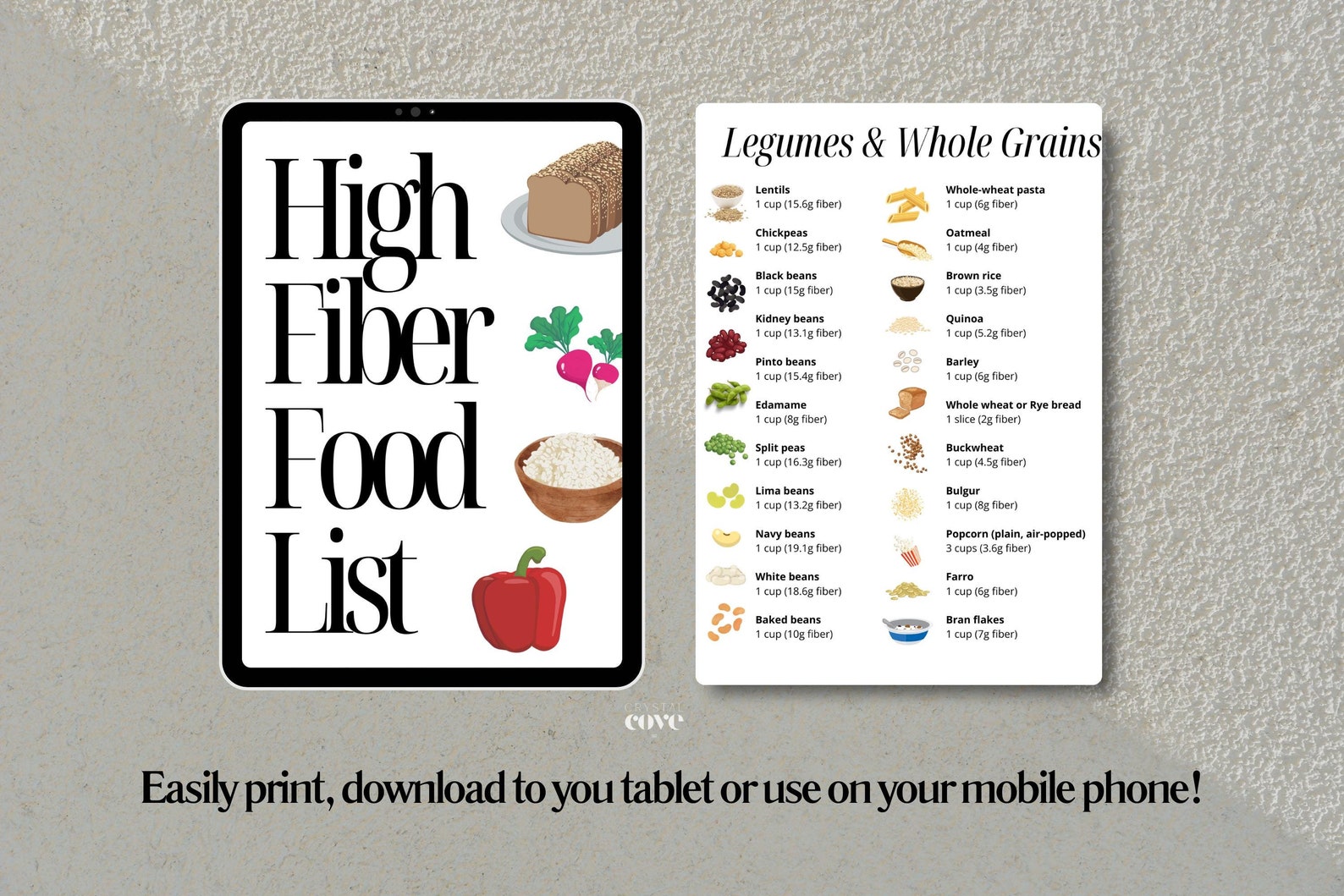 High Fiber Food List | High Fiber Foods Chart | Fiber Poster, Fiber ...
