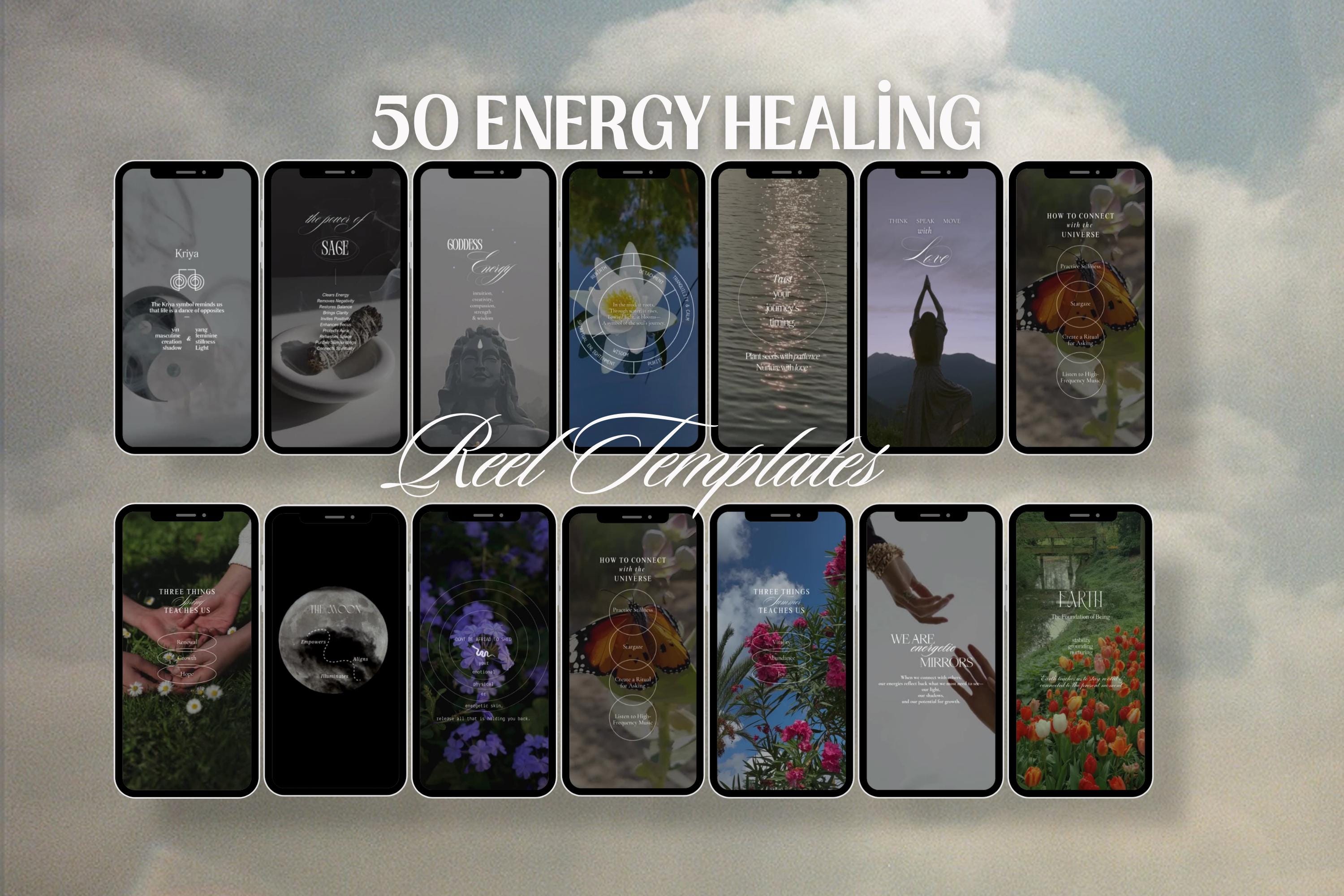 Energy Healing Reel Templates | Spiritual Coach Reels Instagram Reels ...