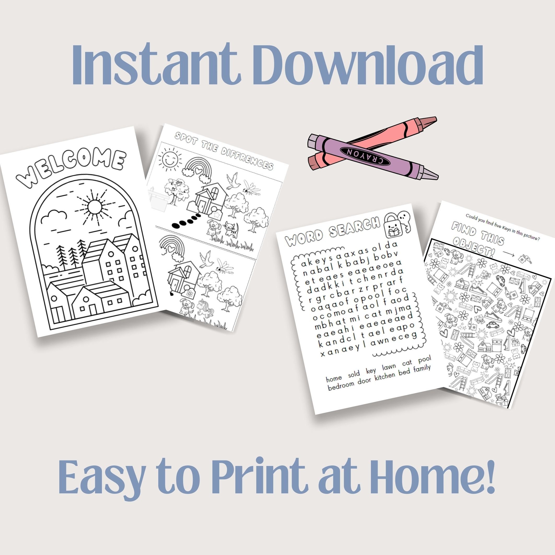 Open House Kids Coloring Book & Activity Book for Realtors and Real ...