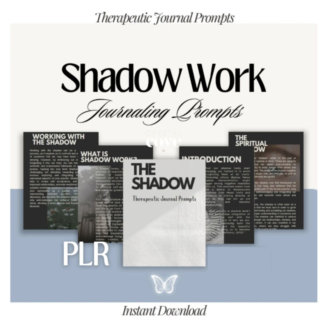 Shadow Work Journal Prompts | PLR Digital Product | Therapy Workbook ...