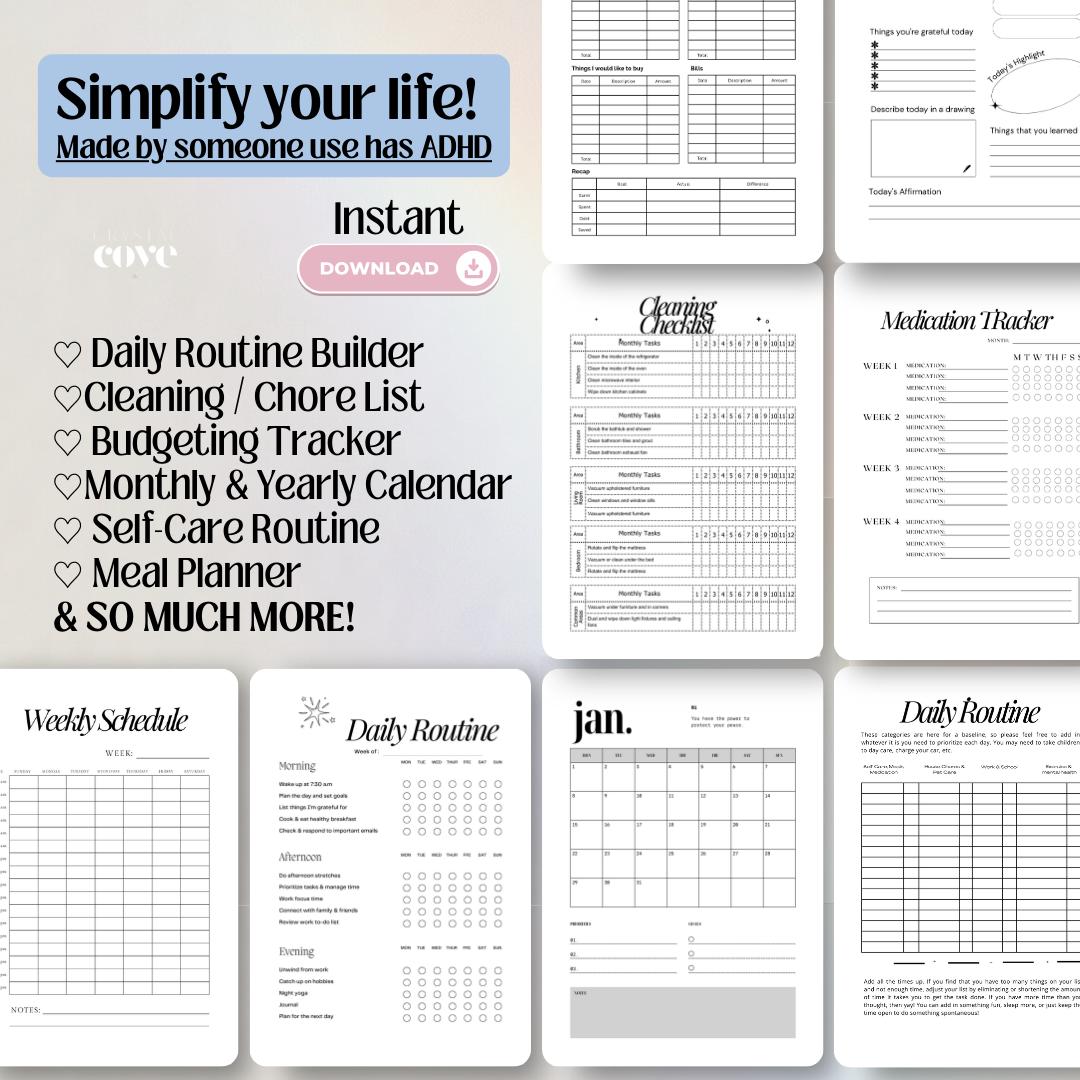 2025 Adult ADHD Planner | 2025 Digital Planner | Notion Journal ...