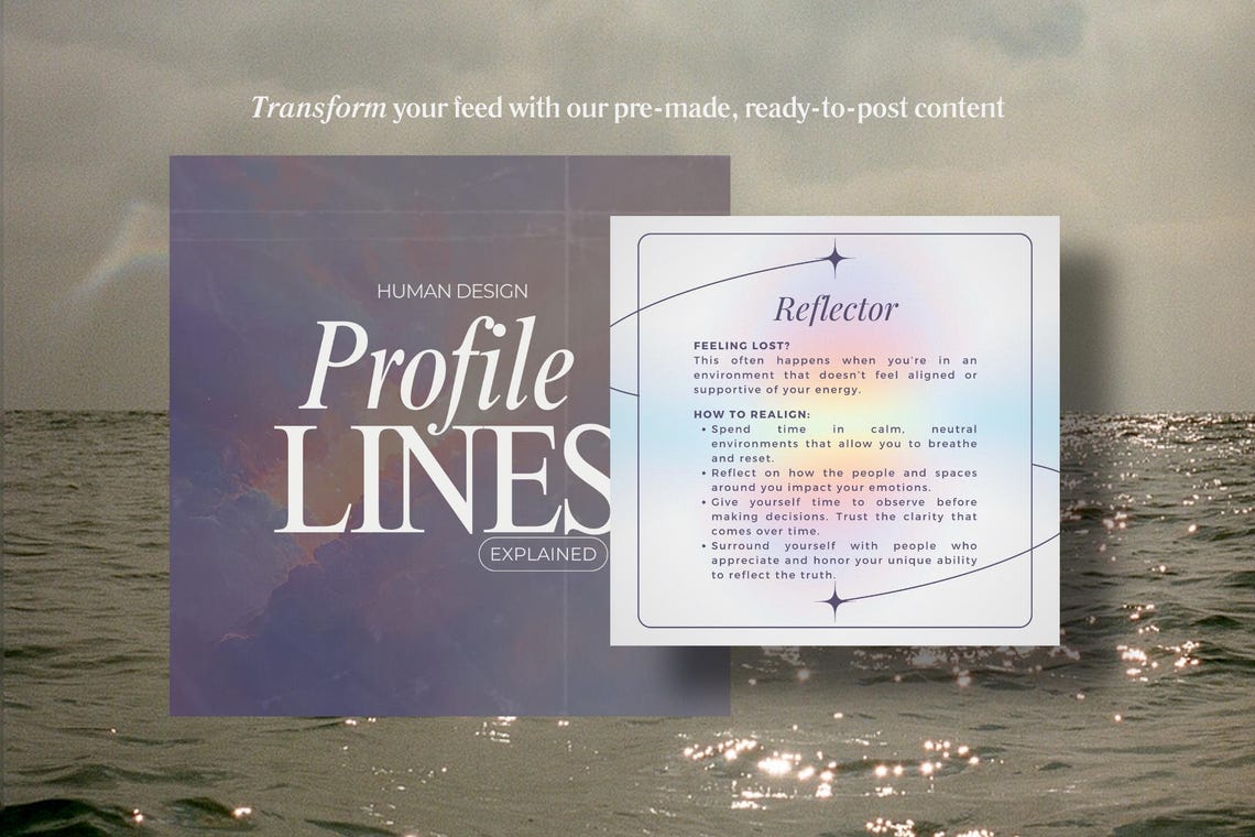 Spiritual Templates for Instagram | Human Design Coach, Editable Canva ...