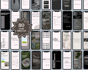 Moody Aesthetic Faceless Marketing Story Templates MRR Theme IG ...