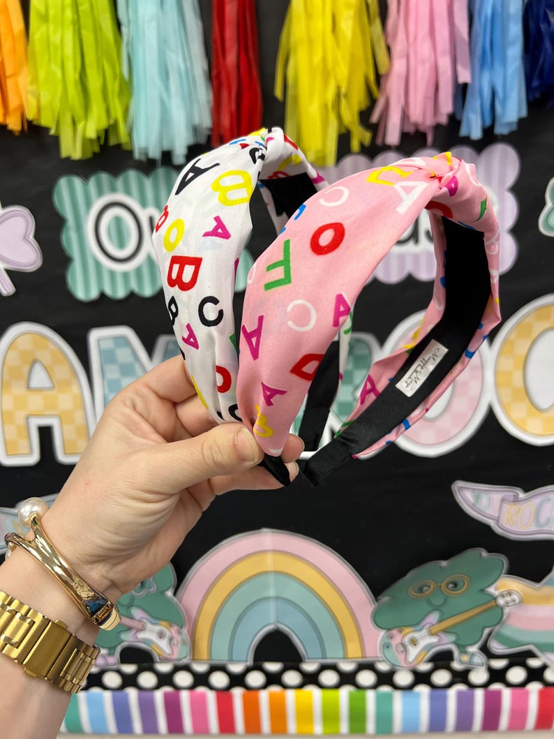 Letter Theme School & Teacher Headband - Etsy