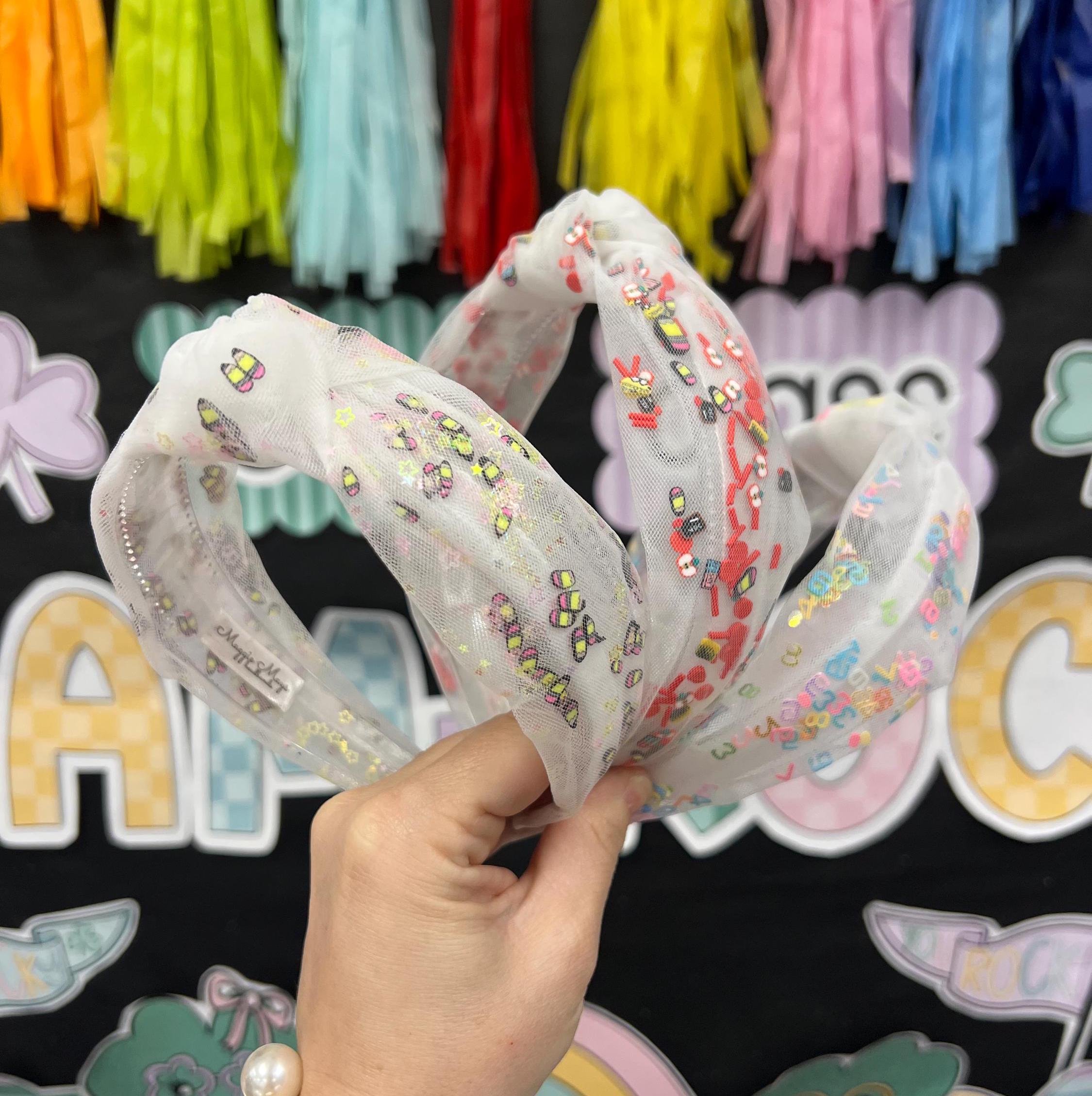 Teacher Mesh Confetti Headbands - Etsy