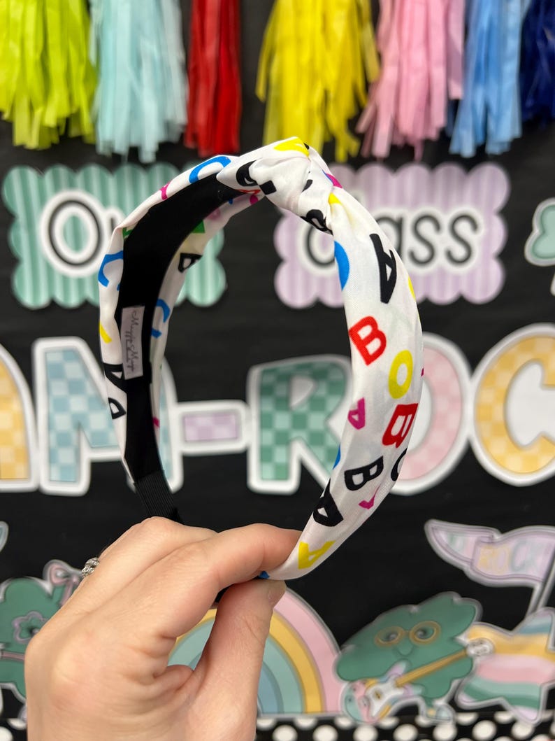 Letter Theme School & Teacher Headband - Etsy