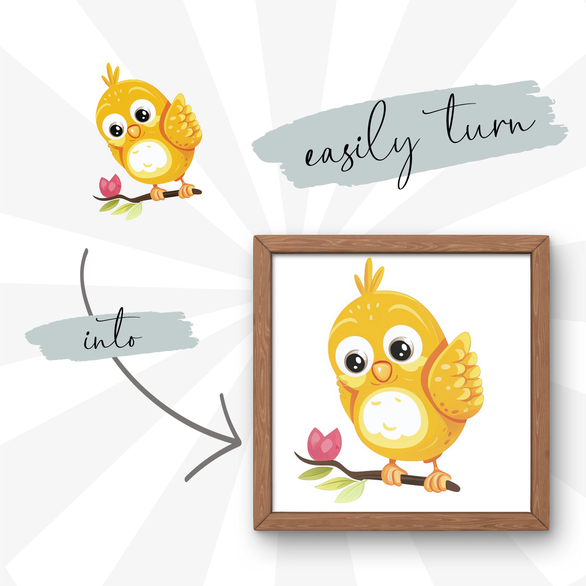 Cute Birds Clipart Bundle: Colorful PNG Digital Sticker, Transparent ...