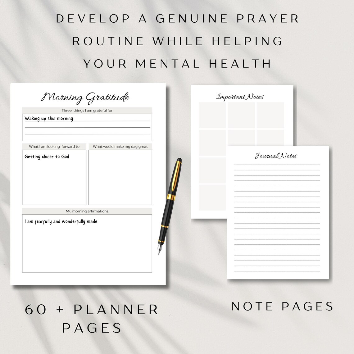 Prayer Journal Printable | Gratitude Journal | Bible Study Guide ...