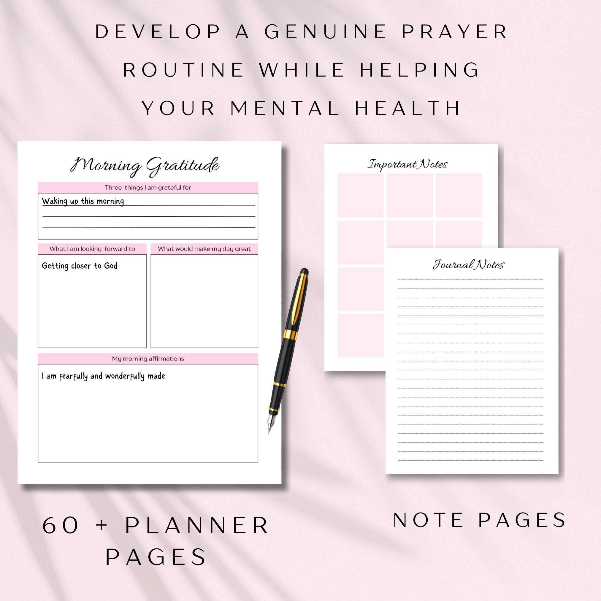 Prayer Journal Printable | Gratitude Journal | Bible Study Guide ...