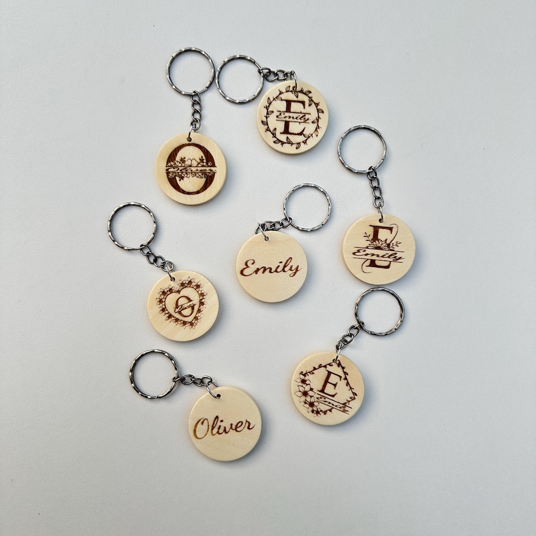 Personalized Wooden Name Keychain, Natural and Stylish Gifts ...
