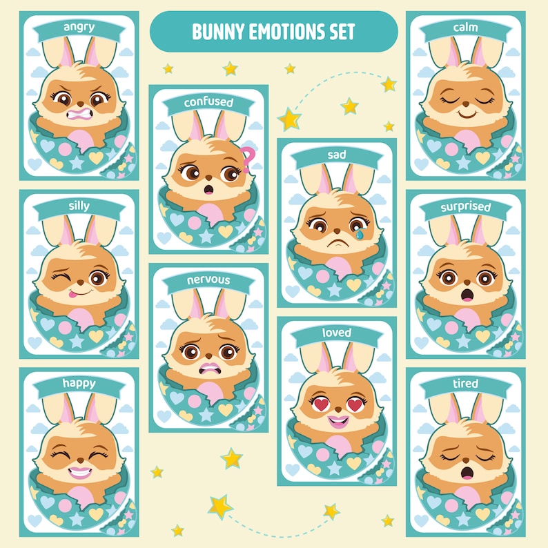 Easter Bunny Emotions Activity for Preschool and Kindergarten, Easter ...